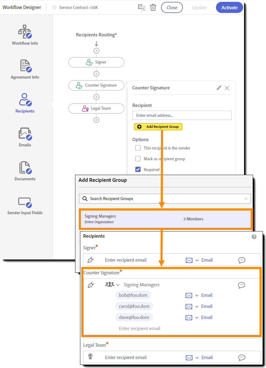Overview and configuration for custom sending workflows